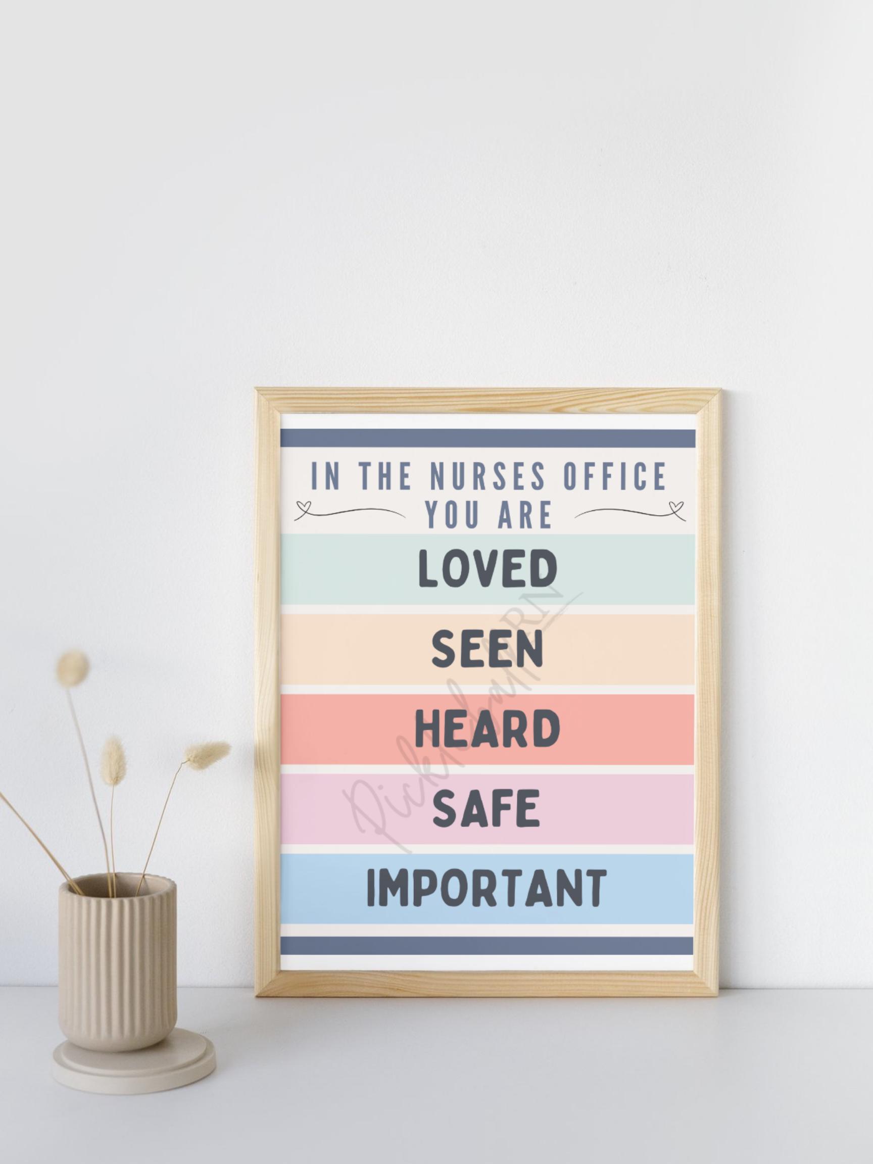 Health Office Printable Posters for School Nurse - Etsy