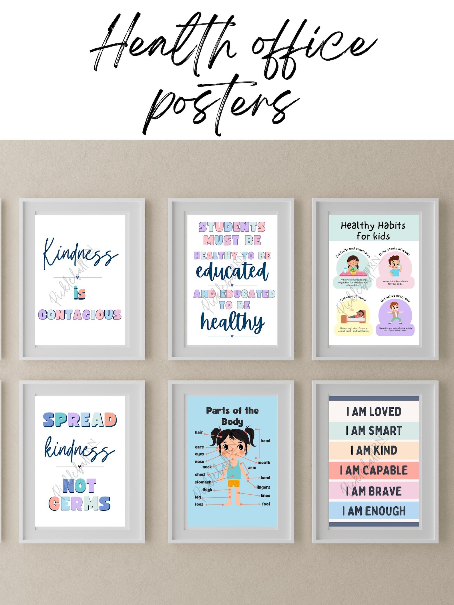 Health Office Printable Posters for School Nurse - Etsy