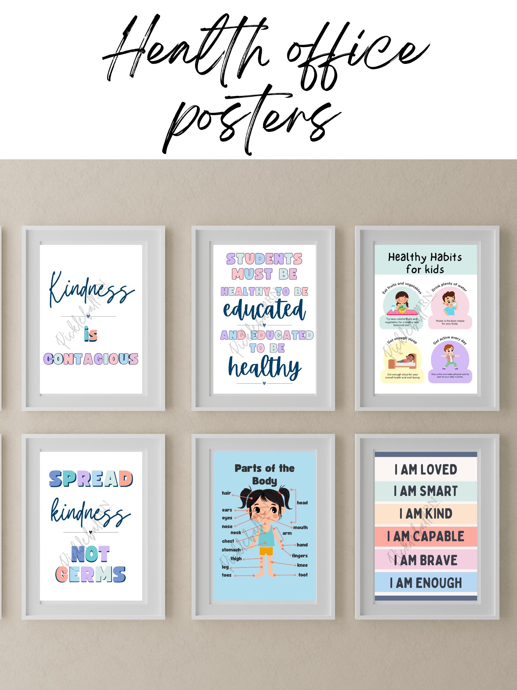Health Office Printable Posters for School Nurse - Etsy