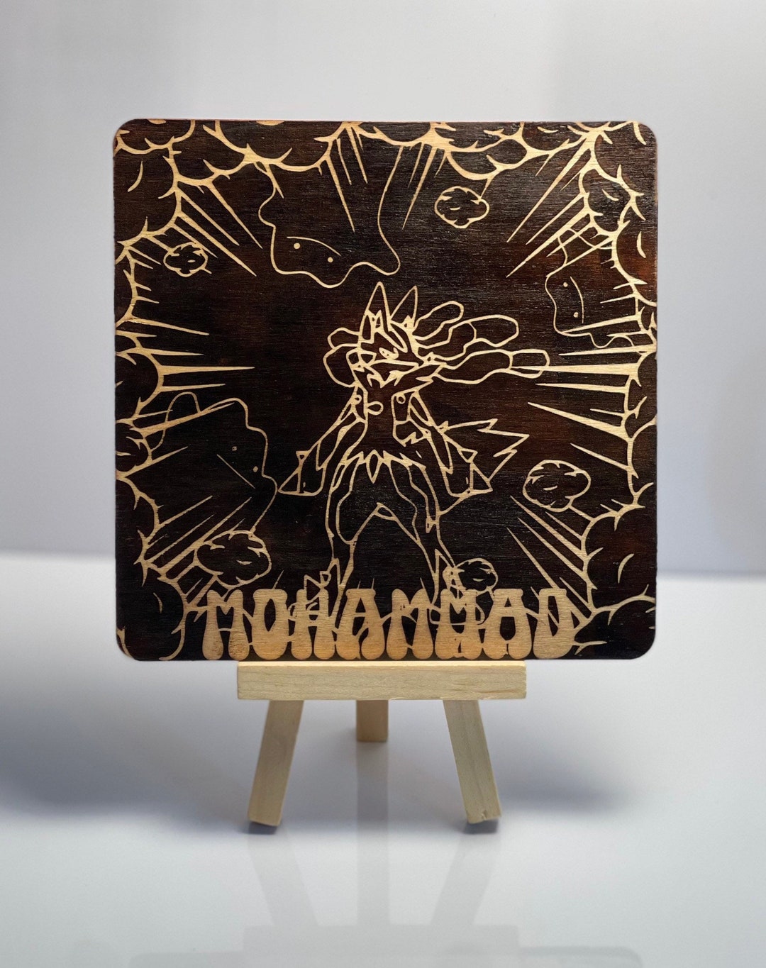 Ditto and Lucario Wood Burned Pokémon Art - Etsy