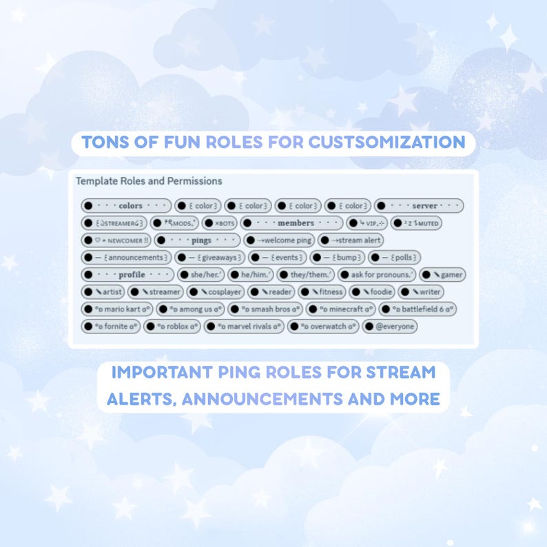 Twitch Streamer Discord Server Template | Cute Pastel Community Setup ...
