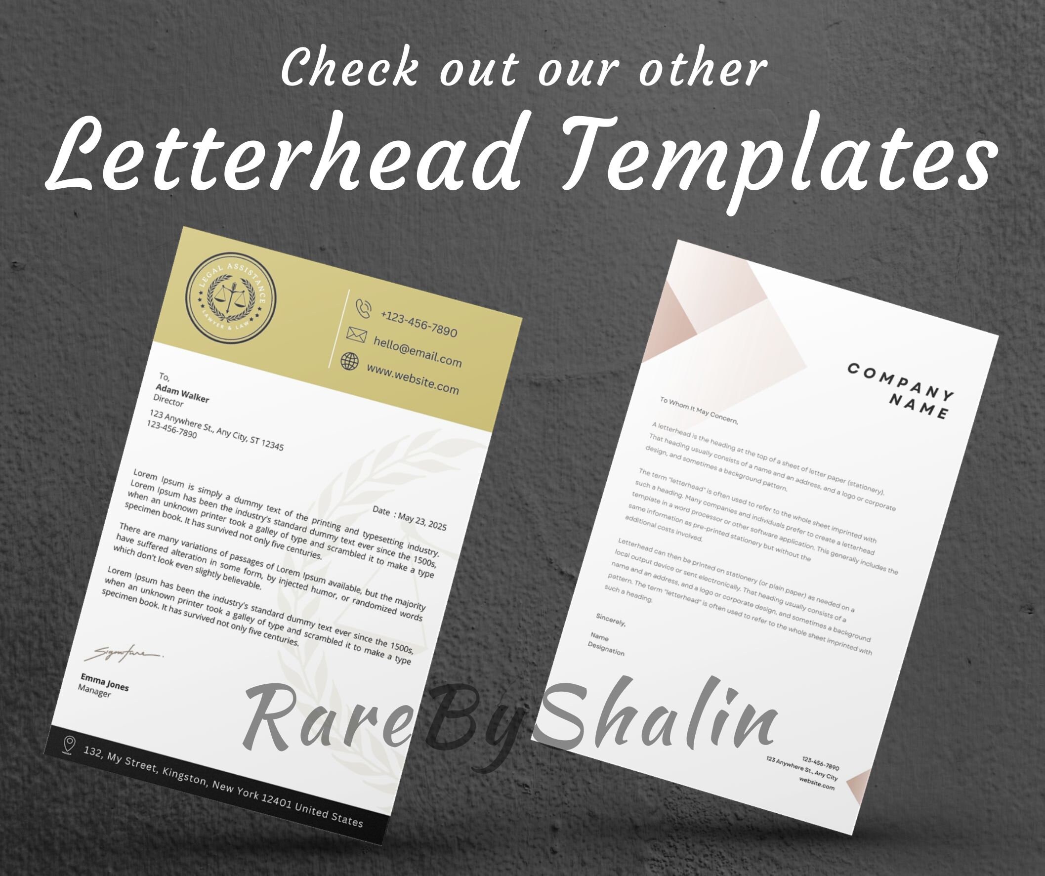 Professional Letterhead Design, Minimalist Letterhead Design ...