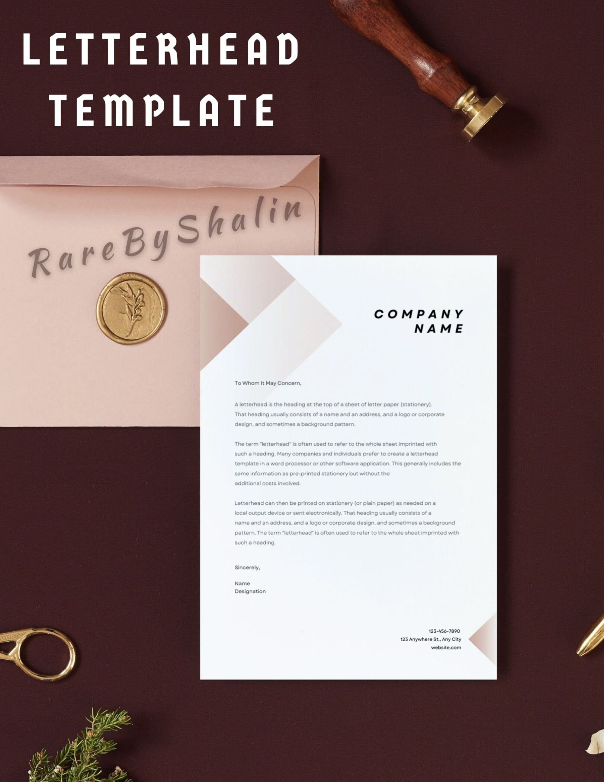 Professional Letterhead Design, Minimalist Letterhead Design ...