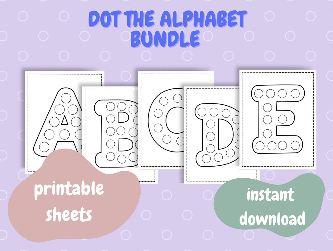 Dot the Letter, Alphabet Learning, Preschool Worksheet, Toddler ...