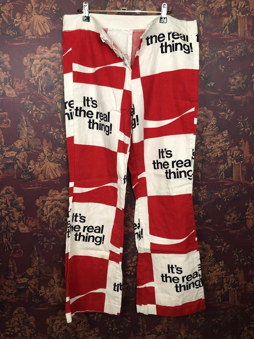 70s Coca Cola It's the Real Thing Coke Flared Vintage Trouser Pants - Etsy