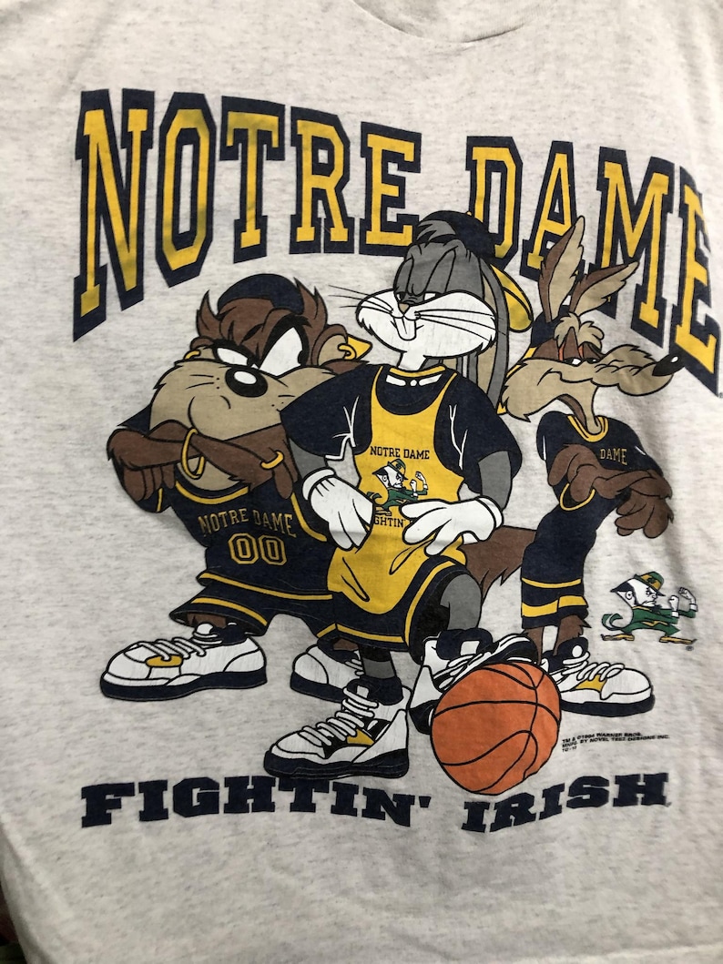 1994 Notre Dame Fightin' Irish Looney Tunes camiseta vintage - Etsy España
