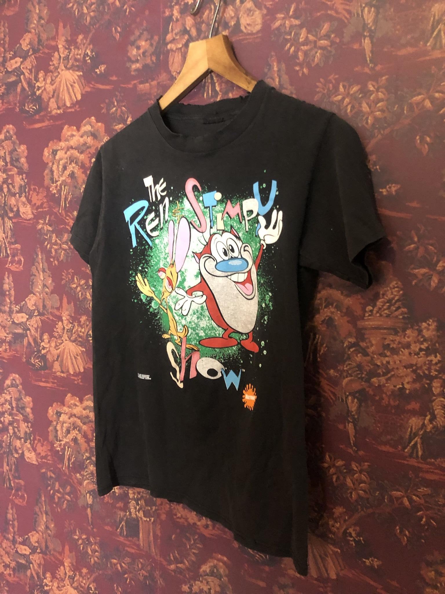 Ren and Stimpy 90s Cartoon Network Thrashed up T-shirt - Etsy