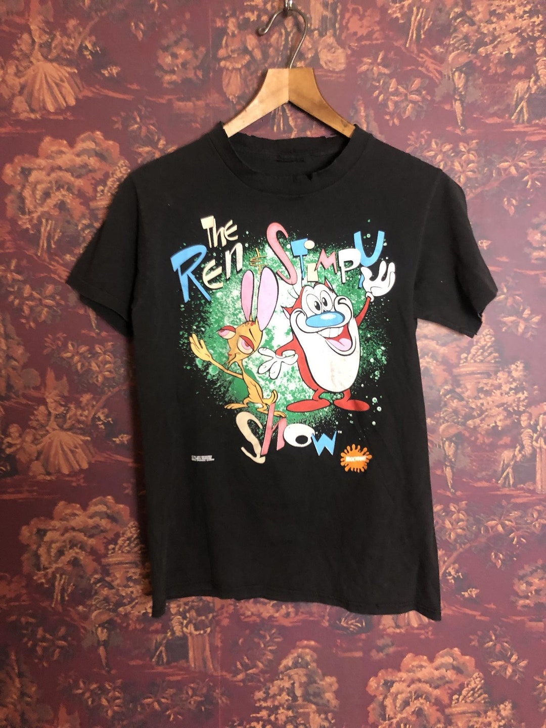 Ren and Stimpy 90s Cartoon Network Thrashed up T-shirt - Etsy