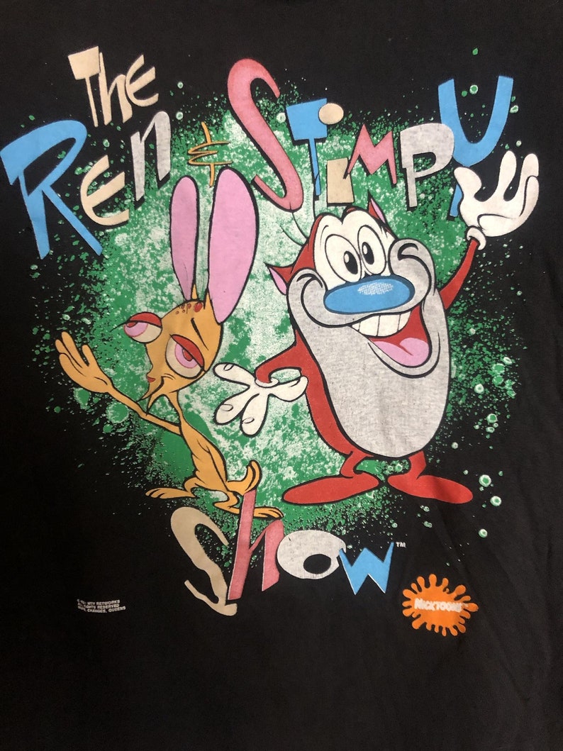 Ren and Stimpy 90s Cartoon Network Thrashed up T-shirt - Etsy