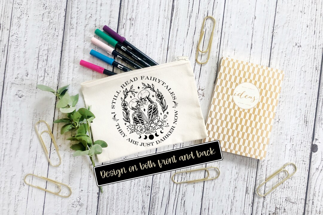 Reading Book Pouch, Bookish Bag With Zipper, Annotation Kit Case ...