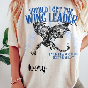 Wing Leader Shirt, Fourth Wing Shirt, Fourth Wing Merch, Book Lover ...