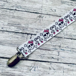 Punk Rock Skulls Girly Goth Pacifier Clip - Etsy