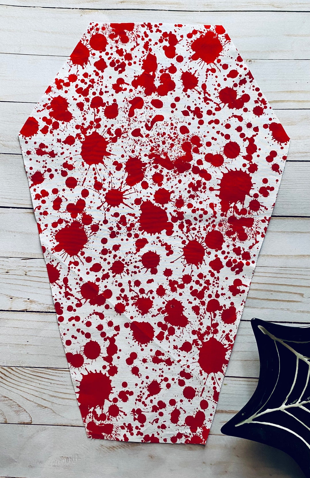 Spooky Horror Coffin Burp Cloth Frightful Red Splatter - Etsy