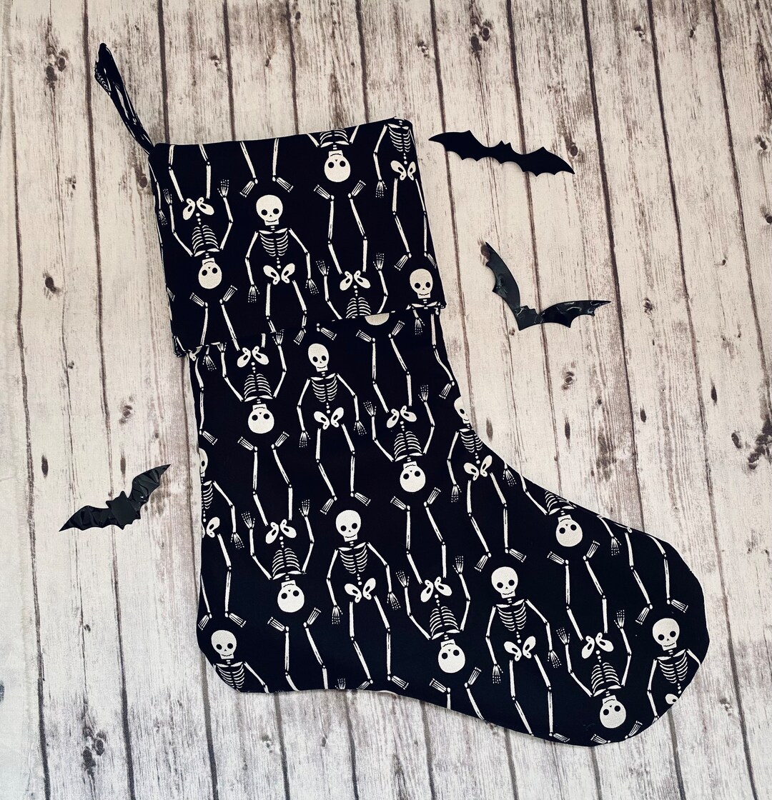Gothic Skeletons Christmas Stocking Spooky Horror - Etsy