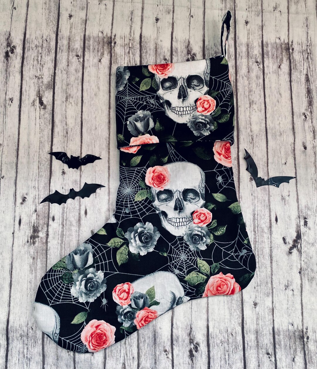 Gothic Ghoul Darling Skeleton Skulls Christmas Stocking Spooky ...