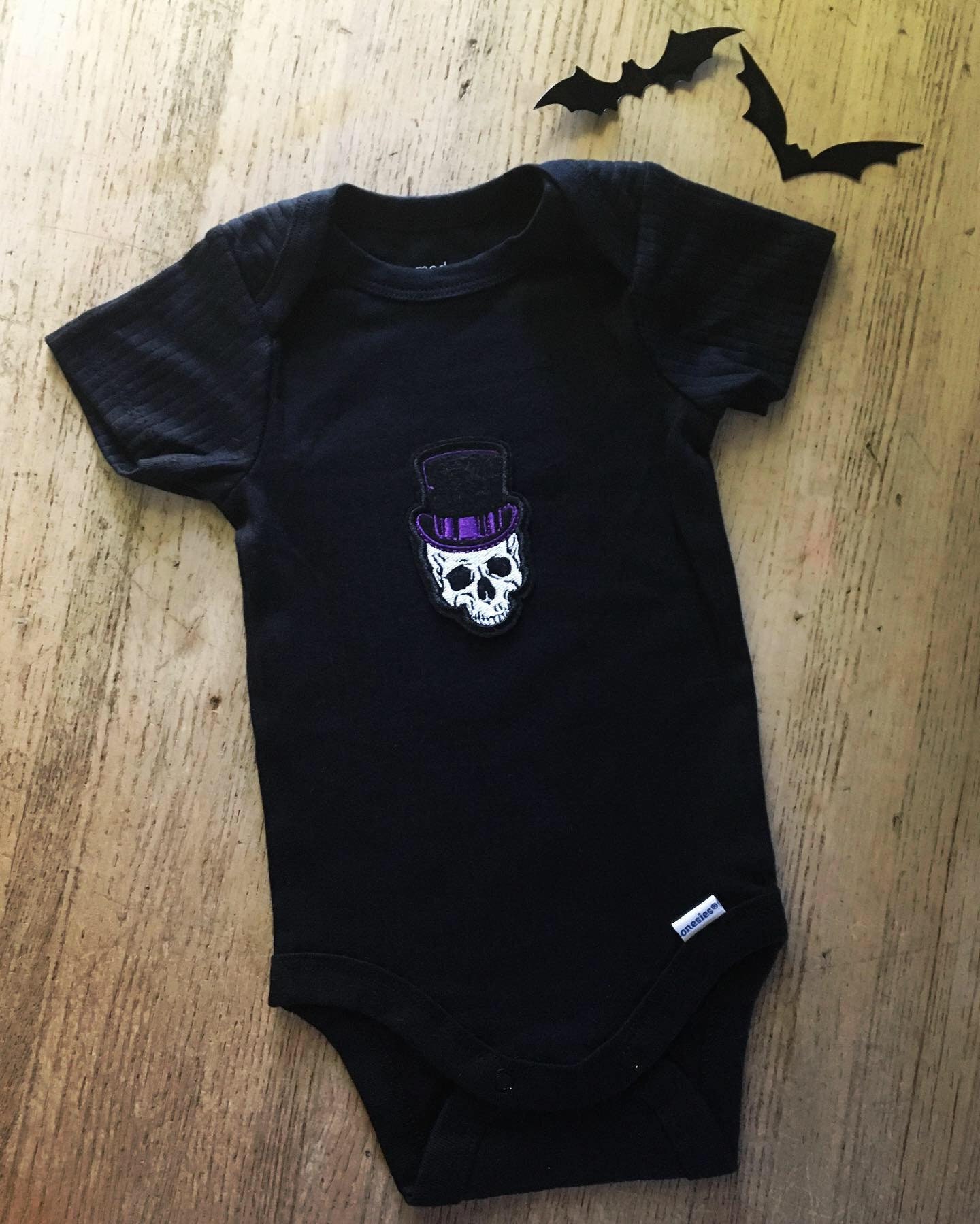 Mr Spooky Skeleton Skull Diaper Shirt One Size Gothic Little - Etsy