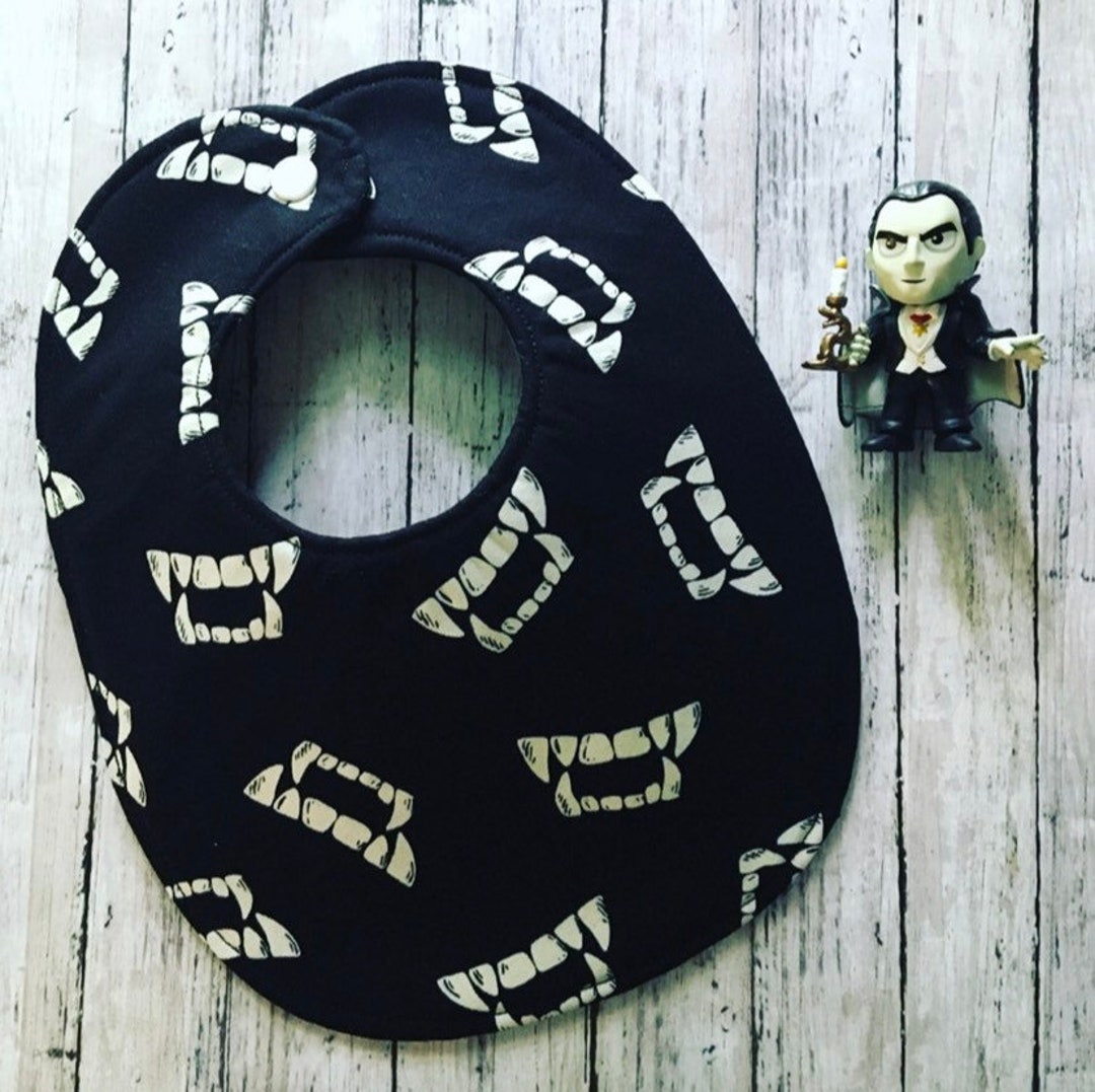 Monster of the Night Dracula Fangs Baby Bib Vampire Frightful - Etsy