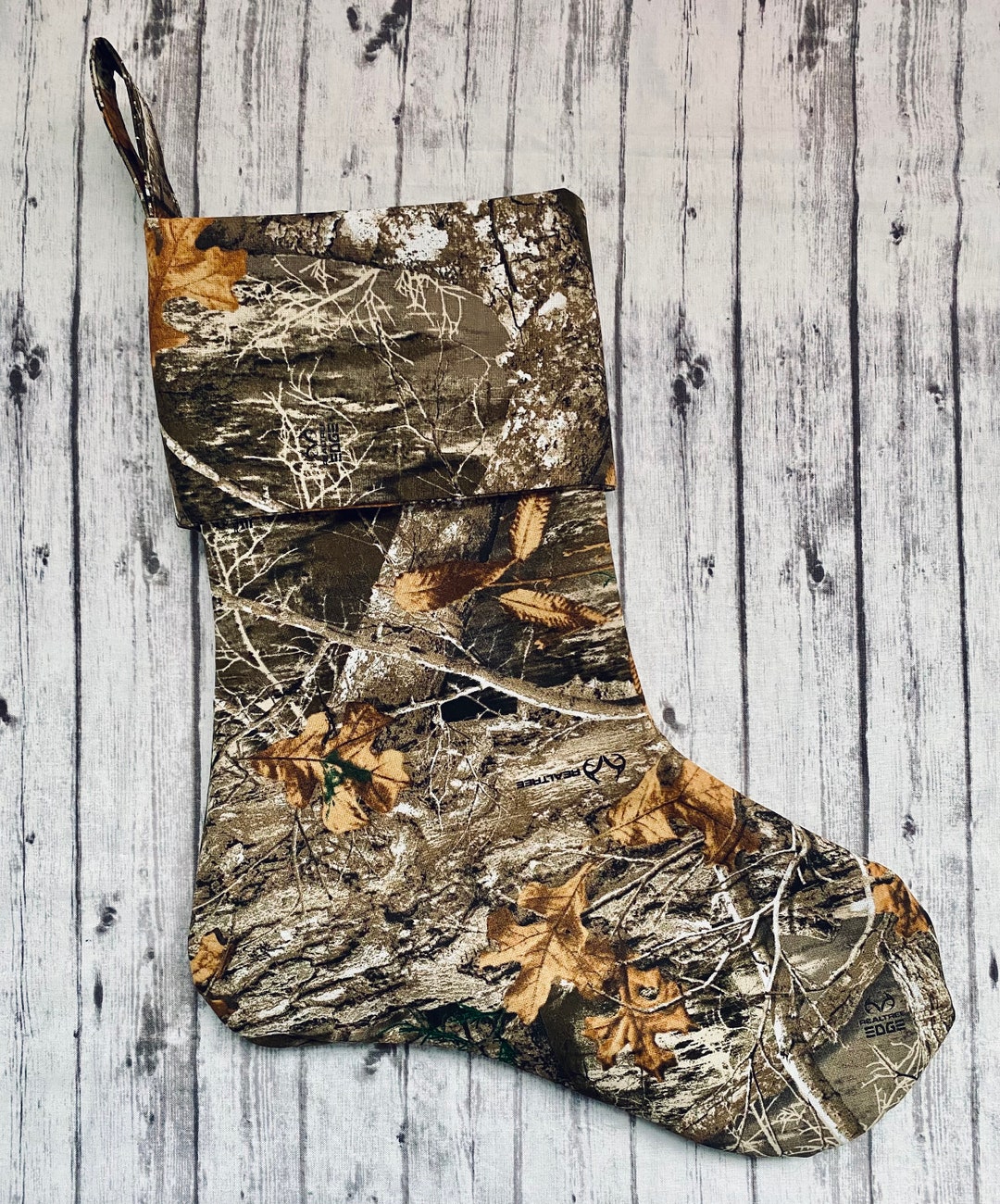 Camouflage Tree Woodland Christmas Stocking - Etsy