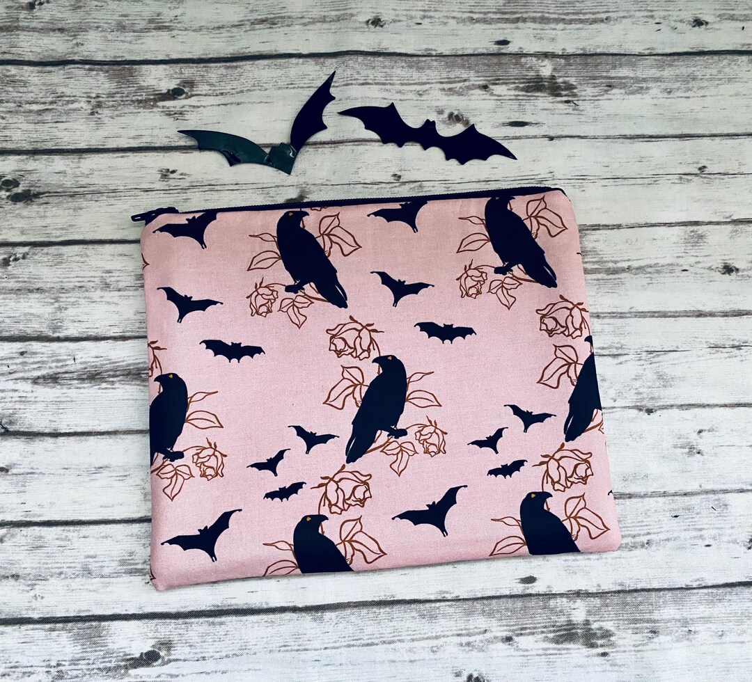 Spooky Gothic Raven Bats Accessories Bag - Etsy