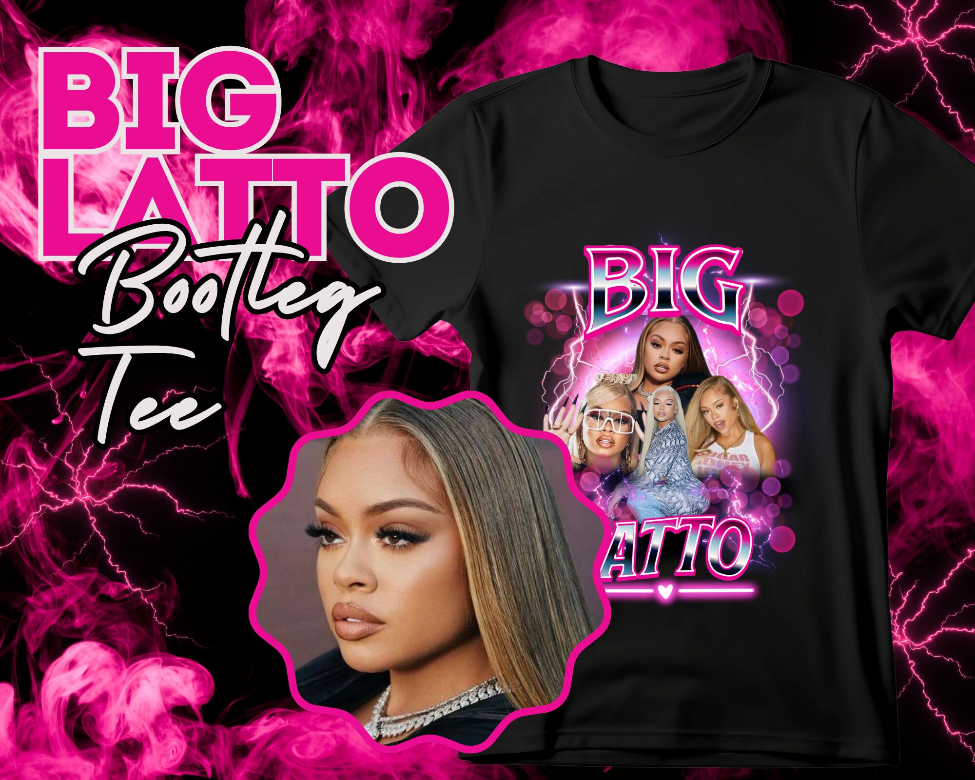 Big Latto Bootleg Tee PNG - Etsy