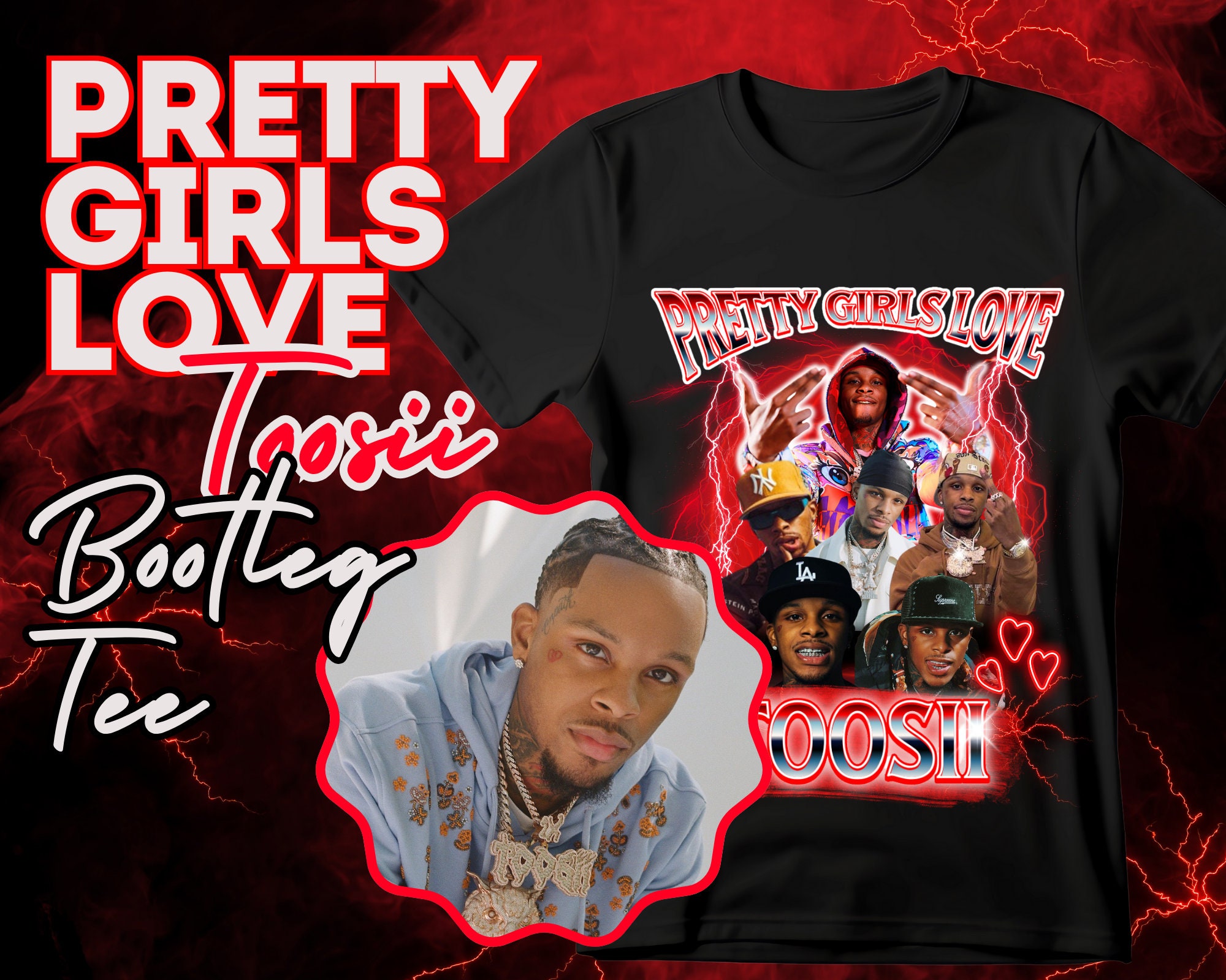 Pretty Girls Love Toosii Bootleg Tee PNG - Etsy
