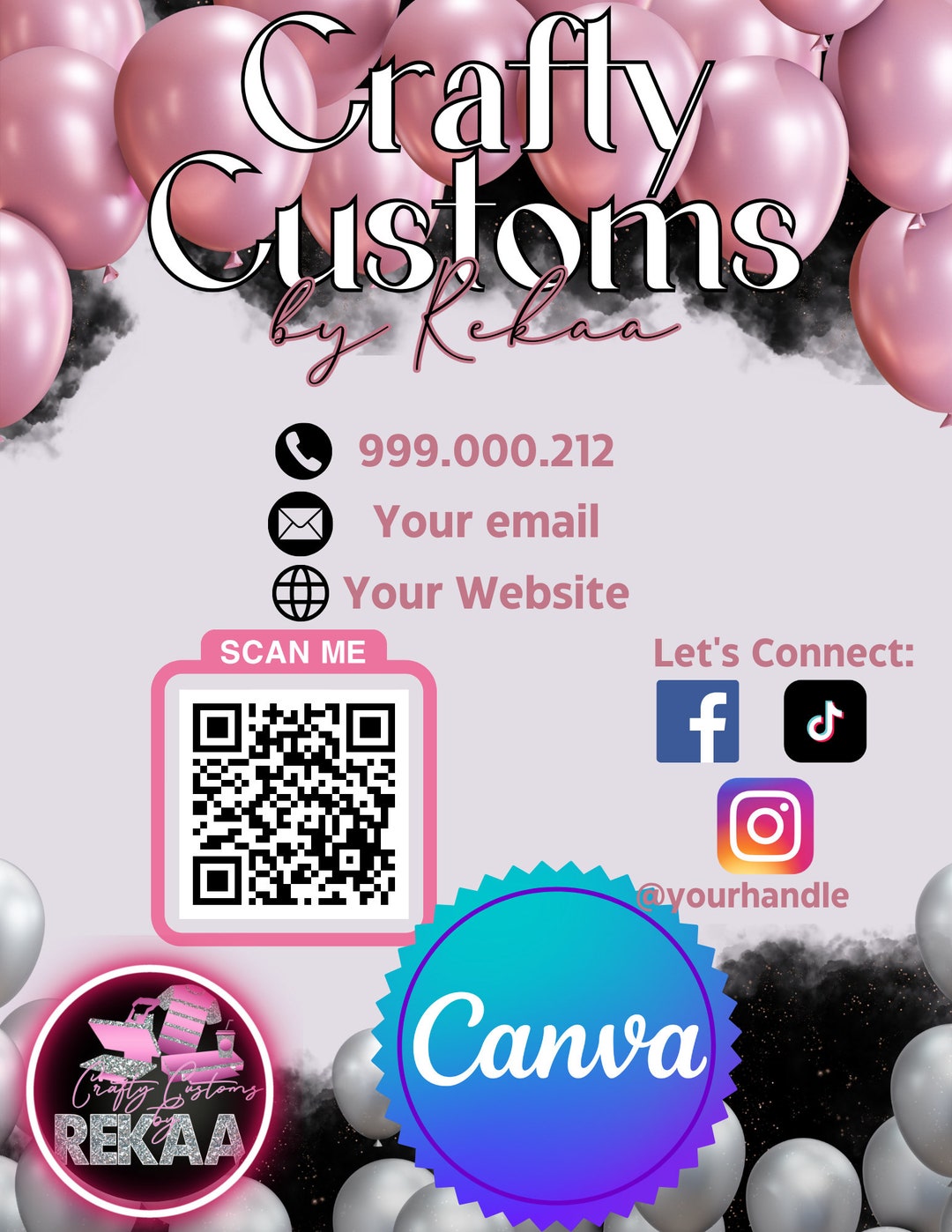 Business Flyer CANVA EDITABLE TEMPLATE - Etsy