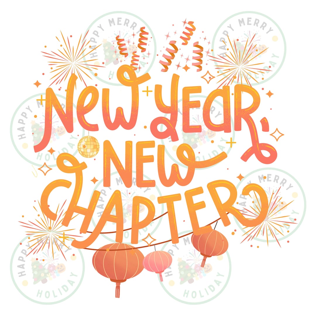 New Year's PNG, 2023 Fireworks Disco Ball New Chapter Digital File ...