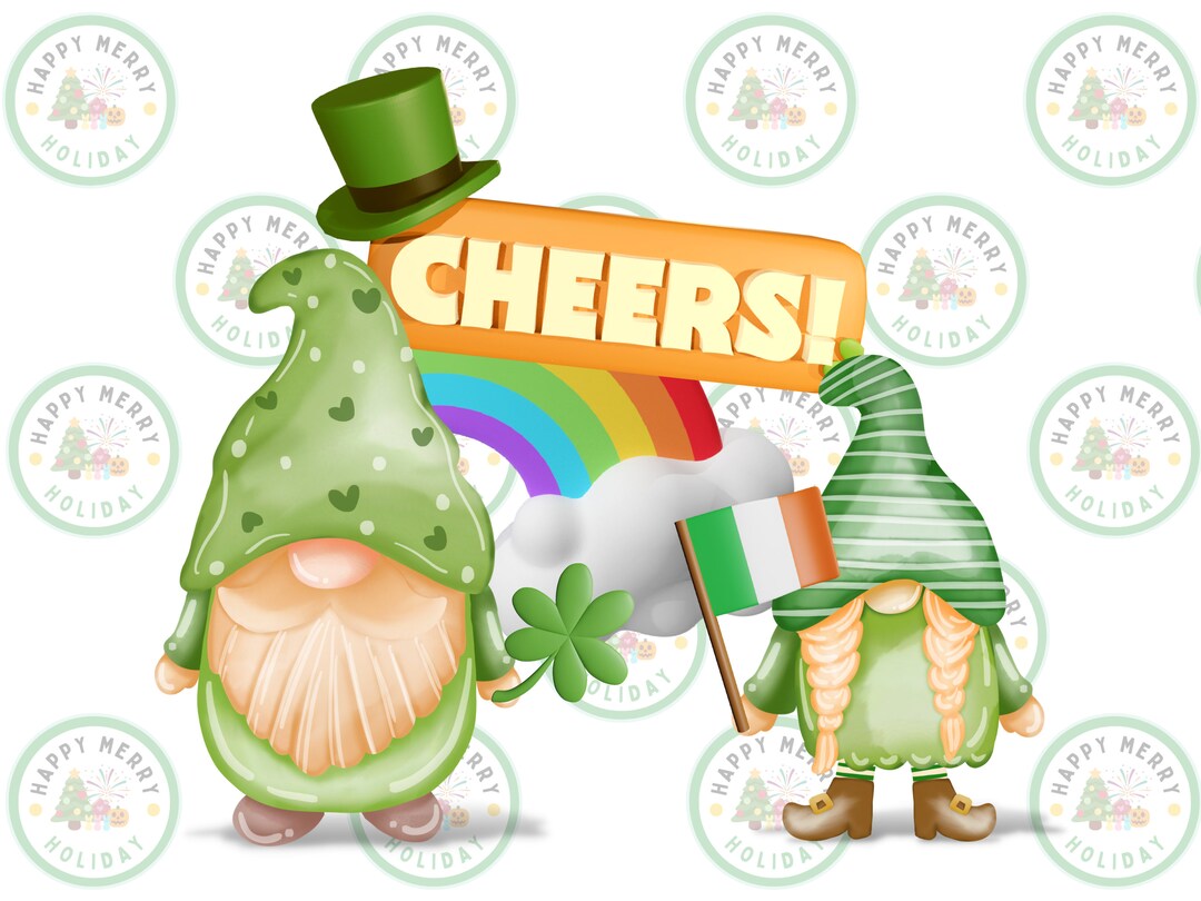 St. Patrick's Day Gnome PNG SVG JPG Bundle, St. Paddy's Day Gnomes ...