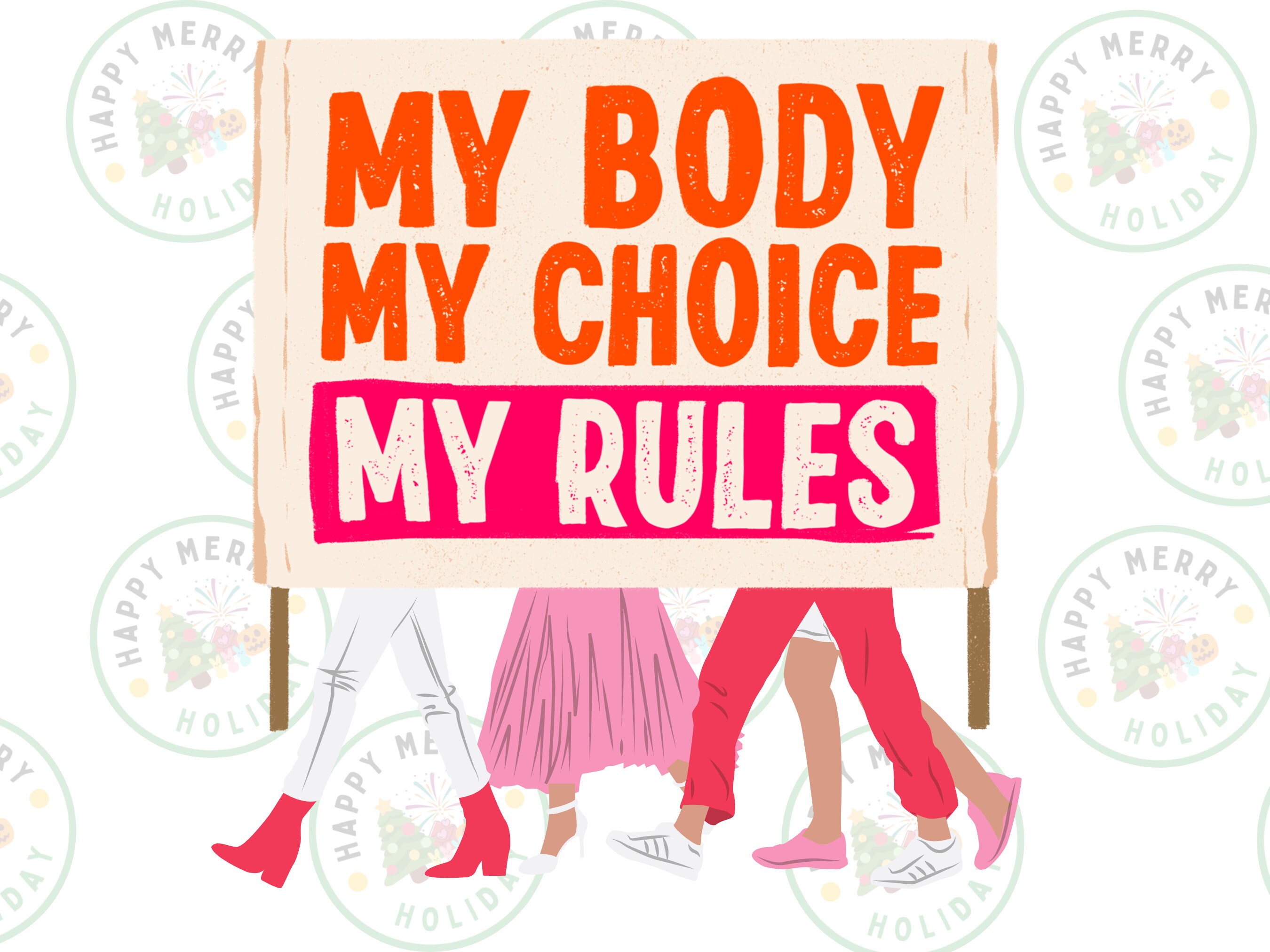 My Body My Choice My Rules PNG SVG Bundle, Women's Day Digital File ...