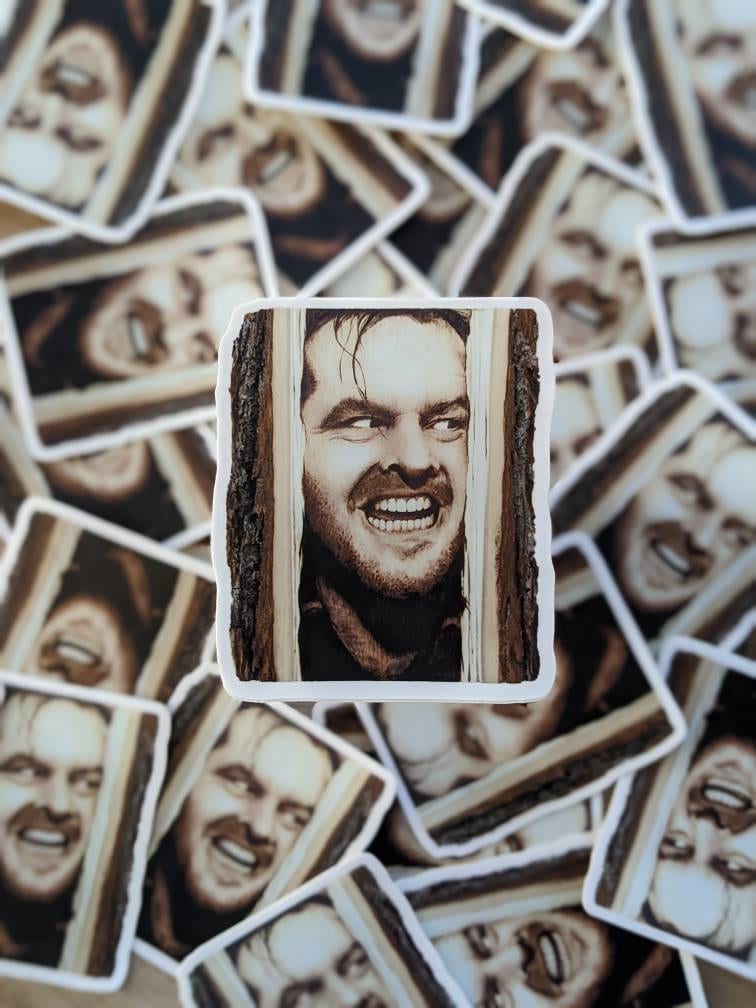 Here's Johnny Vinyl Sticker Woodburned Art Laptop Decal Waterproof ...