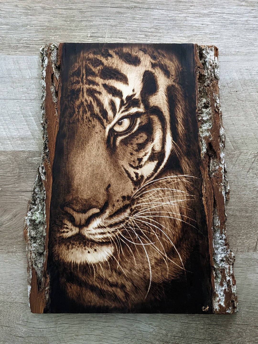 Tigress - Woodburned Fine Art Tiger Pyrography Basswood - Etsy