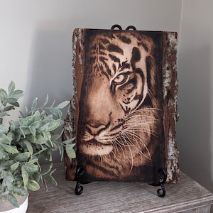 Tigress - Woodburned Fine Art Tiger Pyrography Basswood - Etsy