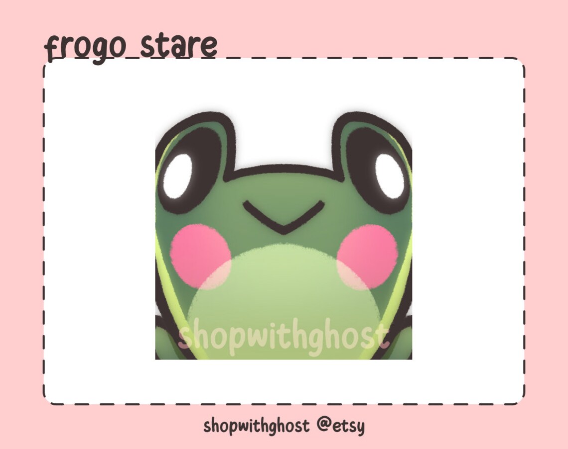 Cute Frog Stare Emote / Emoji for Twitch & Discord - Etsy