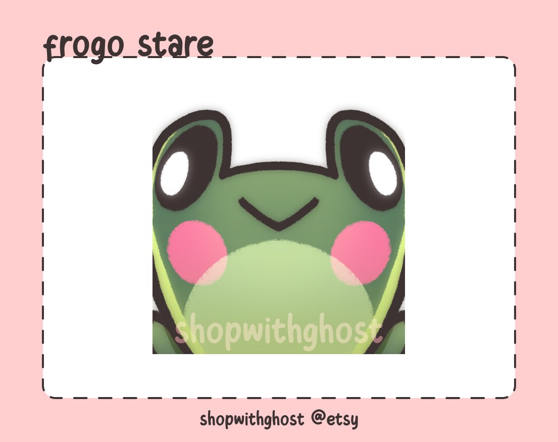 Cute Frog Stare Emote / Emoji for Twitch & Discord - Etsy Finland