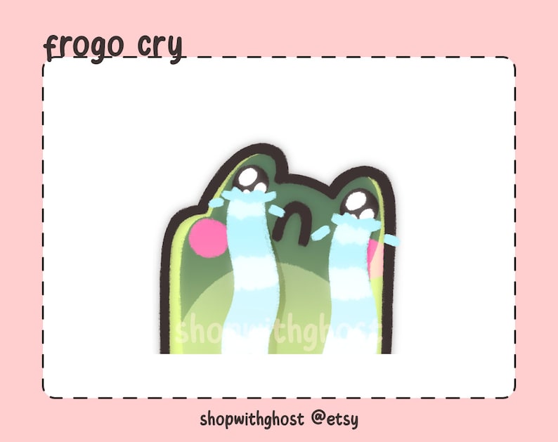 Cute Frog Cry Emote / Emoji for Twitch & Discord - Etsy