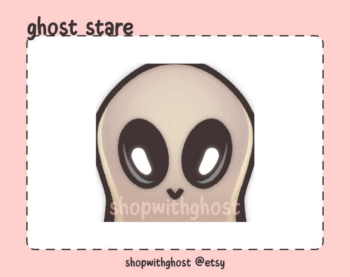 Cute Ghost Stare Emote / Emoji for Twitch & Discord - Etsy