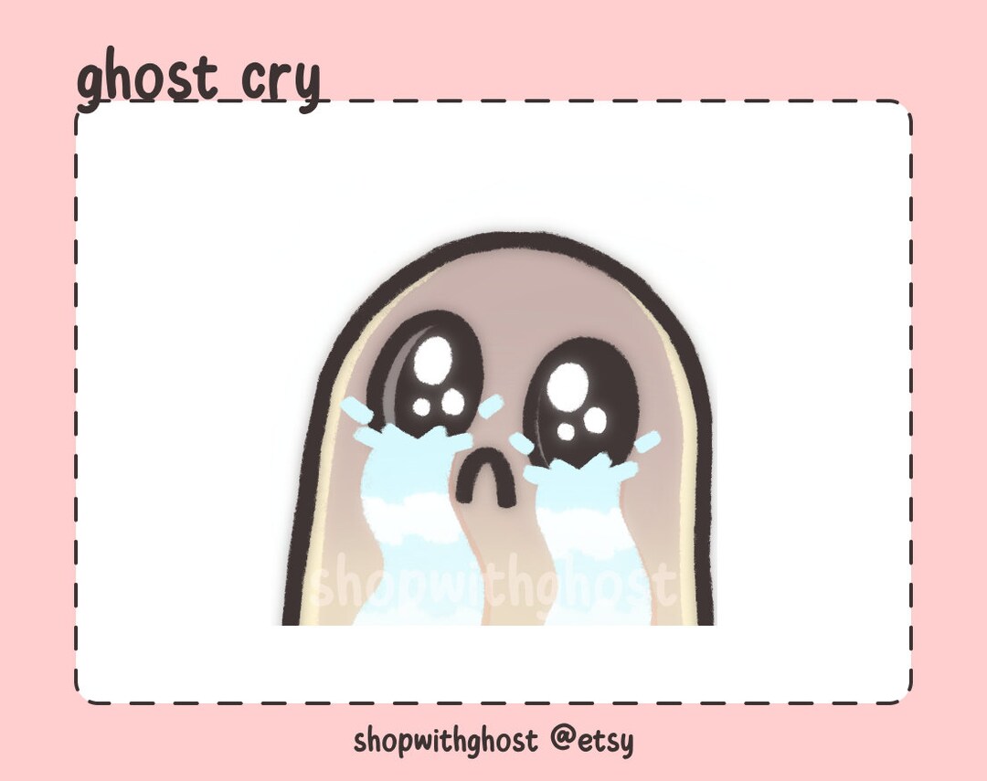 Cute Ghost Cry Emote / Emoji for Twitch & Discord - Etsy
