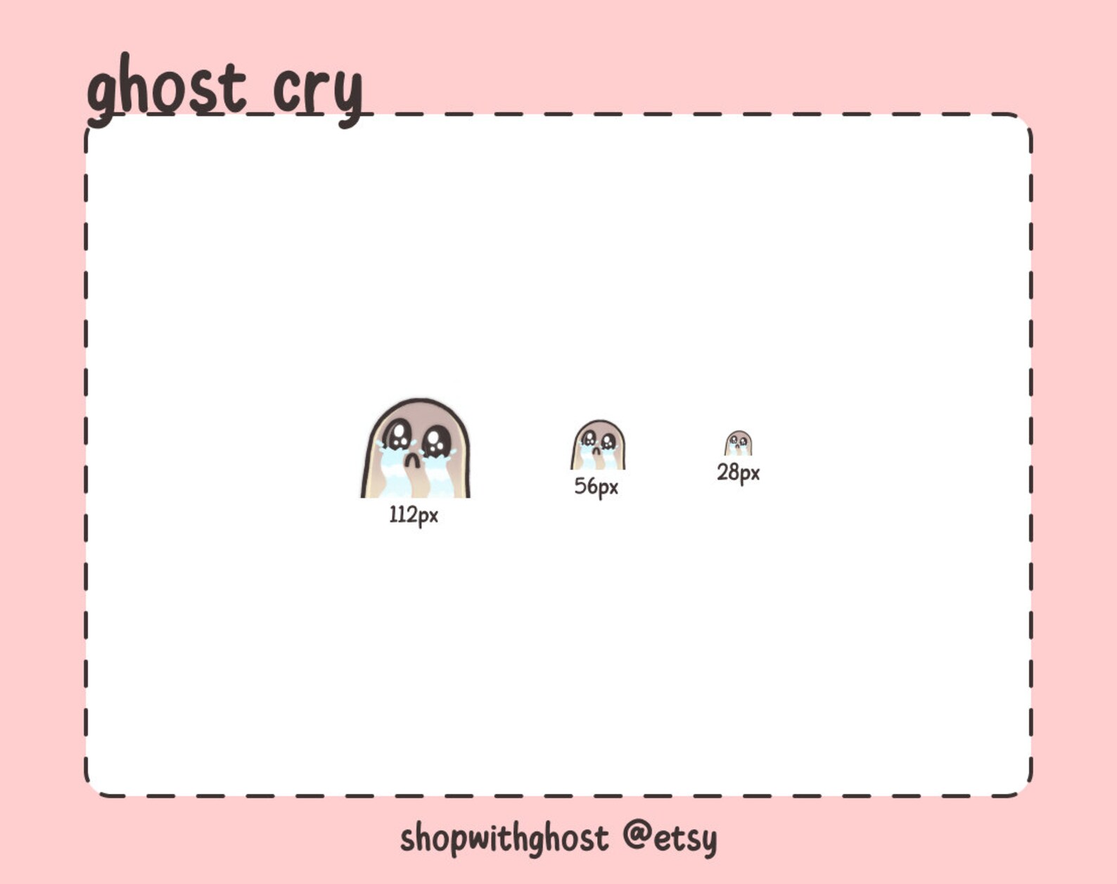 Cute Ghost Cry Emote / Emoji for Twitch & Discord - Etsy