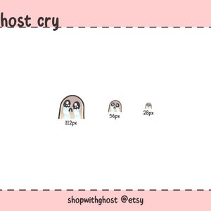Cute Ghost Cry Emote / Emoji for Twitch & Discord - Etsy