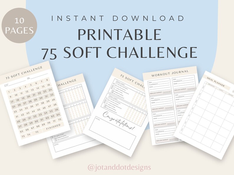 Printable 75 Soft Challenge Sheets for Daily Self-improvement - Etsy