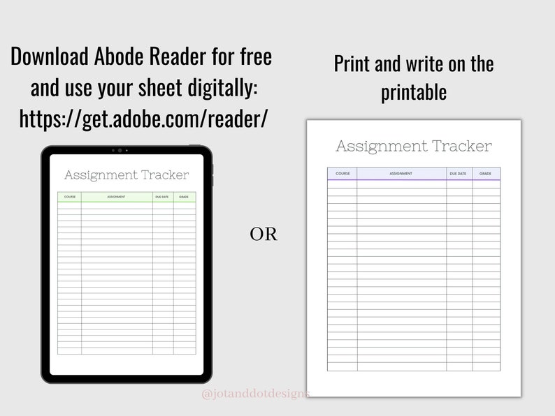 Pink Printable Assignment Tracker Homework Planner Weekly Grade Tracker ...
