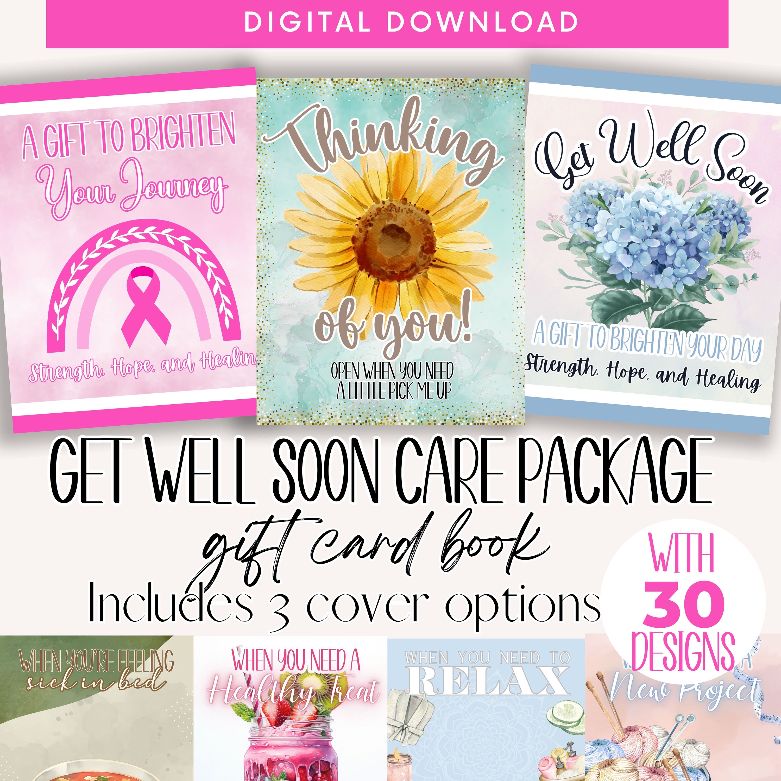 Breast Cancer Care Package, Breast Cancer Gift Card Book , Chemo Care ...