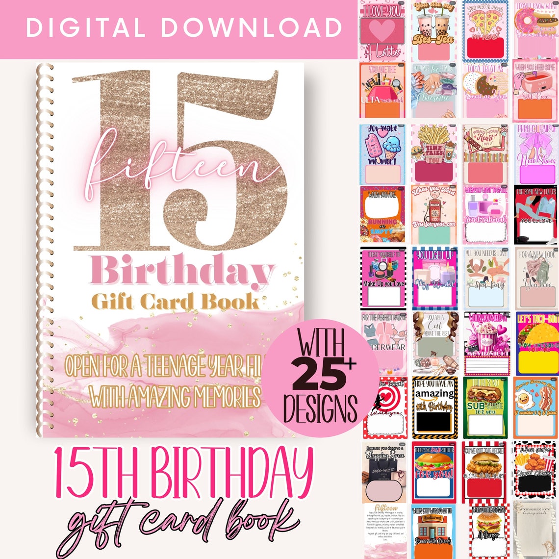 15th Birthday Gift Card Book, Fifteenth Birthday Gift Card Book ...