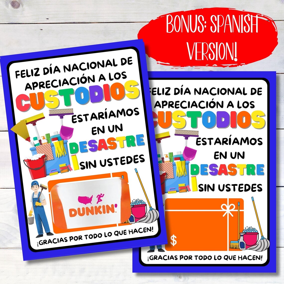 Custodian Appreciation Day Gift Card Holder, World's Best School ...