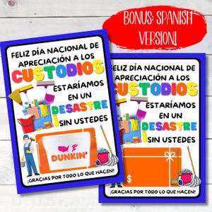 Custodian Appreciation Day Gift Card Holder, World's Best School ...