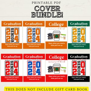 Printable College Gift Card Cover Bundle,, College Care Package Covers ...