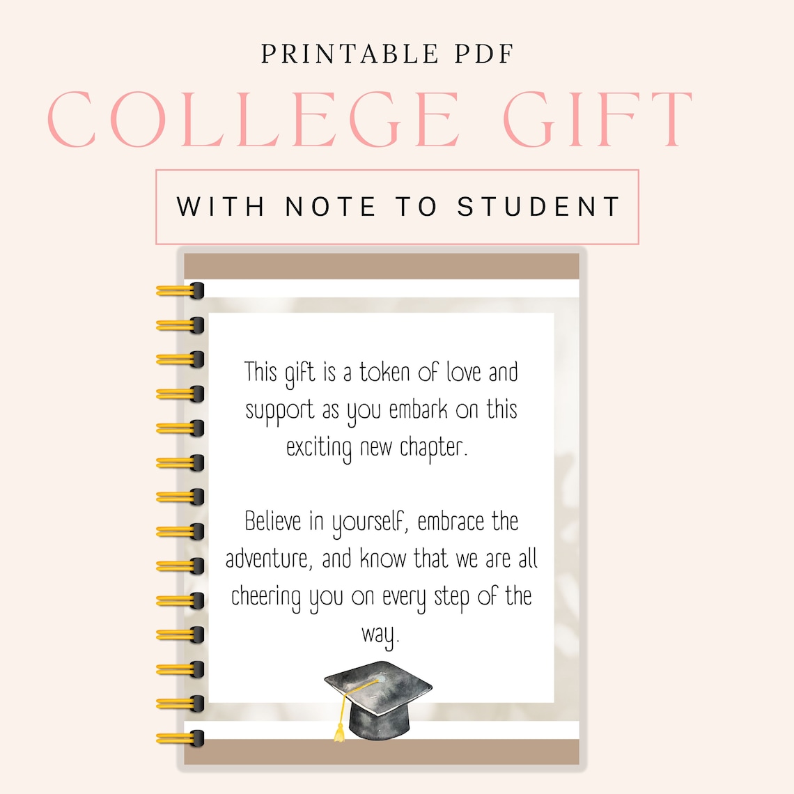 Printable College Gift Card Book College Care Package - Etsy