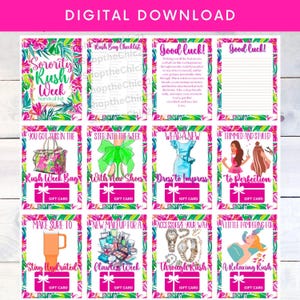 Sorority Rush Week Gift - Sorority Gift Box - Printable Sorority Rush ...