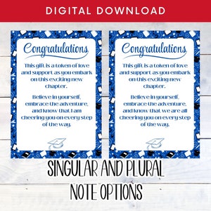 Printable College Gift Card Book, College Care Package, College Gift ...