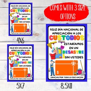Spanish Custodian Appreciation Day Gift Card Holder, World's Best ...